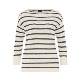 Laura Scott 3/4 Arm-Pullover in beige-navy gestreift | Gr.: 32/34