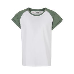 Urban Classics T-Shirt M&auml;dchen Gr&ouml;&szlig;e 158/164 gr&uuml;n / wei&szlig;