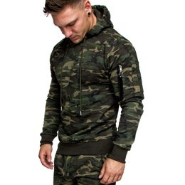REPUBLIX Kapuzenpullover AIDEN in Camouflage Khaki | Gr.: S