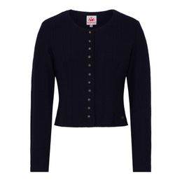 Spieth & Wensky SPIETH & WENSKY Damen Trachtenstrickjacke "Dietzing", blau, Gr. 42, uni, Obermaterial: 50% Viskose CV. 24% Polyester PES. 22% Polyamid PA. 4%