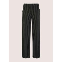 Madeleine Mode MADELEINE Damen Stoffhose "Jerseyhose B&uuml;gelfaltenhose mit Nadelstreifen", schwarz, Modern, Gr. 18, Obermaterial: 95% Polyester PES. 5% Elasthan EL.,