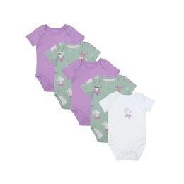 Schlummersack Bio Baby-Bodys kurzarm 5er-Pack in Mint-Lila | Gr.: 62