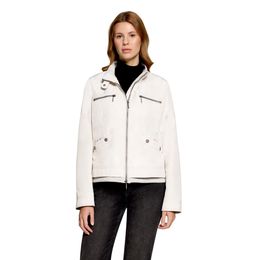 AMBER & JUNE AMBER & JUNE Damen Sommerjacke "Damen mit Stehkragen", wei&szlig;, Gr. 36, Obermaterial: 100% Polyester. Besatz: 45% Viskose, 37% Polyester, 10% Modal, 8%