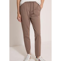 Cecil Damen Stoffhose "Style Tracey", braun, Gr. L, Web, Obermaterial: 61% Viskose, 32% Polyamid, 7% Elasthan. Futter: 100% Polyester, Hosen, mit