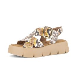 Gabor Damen Plateausandaletten "Plateau Sandale", Gr. 40,5, beige, Schuhe