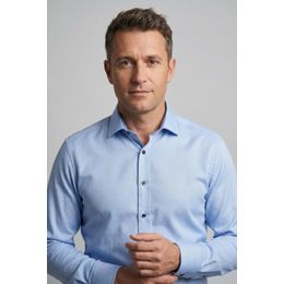 OLYMP Herren Businesshemd "Level Five body fit", blau, Gr. 42, Web, Obermaterial: 97% Baumwolle, 3% Elastolefin, Hemden