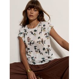 Apricot Damen T-Shirt "Slub-T-Shirt", gr&uuml;n, Gr. 44, gemustert, gewebt, Obermaterial: 100% Polyester PES., Tops