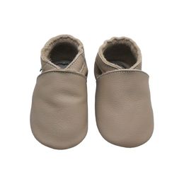 Basrakids Baby Krabbelschuhe aus Leder, weiche Lauflernschuhe mit rutschfester Sohle | Gr.: 22/23