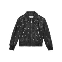 Philipp Plein Damen Lederjacke "Leder-Bomberjacke", schwarz, Gr. 6, Obermaterial: 100% Lamm Leder, Jacken