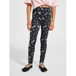 Hummel Leggings Hmljr Gym M&auml;dchen in BLACK/WHITE | Gr.: 104