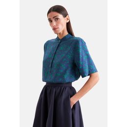 Seidensticker Damen Klassische Bluse, blau, Gr. 38, gemustert, 100% Viskose, Blusen, Tunika Druck