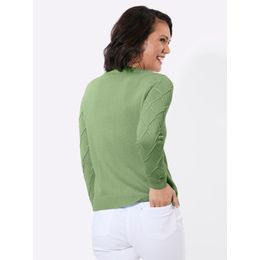 Casual Looks Damen Strickpullover "U-Boot-Pullover"eucalyptus, Gr. 50, unifarben, 100% Baumwolle, Pullover