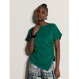 Apricot Damen T-Shirt "Jersey-T-Shirt", gr&uuml;n, Gr. 40, uni, gewebt, Obermaterial: 100% Baumwolle CO., Tops