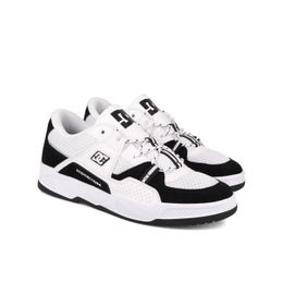 DC Shoes Herren Schn&uuml;rschuh "Construct", Gr. 10, schwarz-wei&szlig;, Obermaterial:54.6% Leder, 20.9% Synthetikmaterial, 25.5% Polyester., Schuhe