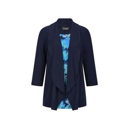 GOLDNER Damen Langarmshirt "Viskoseshirt in Twinset-Optik", blau, Gr. 40, Obermaterial: 95% Viskose CV. 5% Elasthan EL., Shirts, Ton in Ton Hotfixe