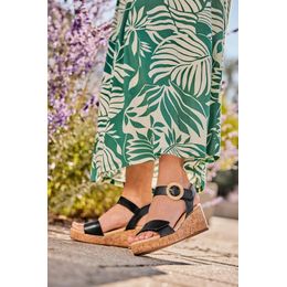 ANISTON SHOES Damen Plateausandale, Gr. 37, schwarz, Lederimitat, Schuhe, Sommerschuh, Sandalette - NEUE KOLLEKTION
