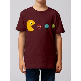 wat? Apparel T-Shirt Pacm&auml;nnchen in Weinrot | Gr.: 110/116