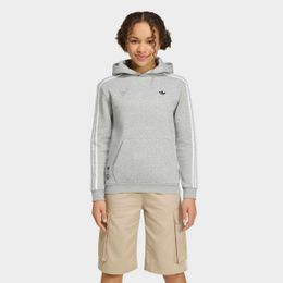 M&auml;dchen Kapuzensweatshirt "GFX LO HOODIE"medium grau heather, wei&szlig;, Gr. 140, adidas originals, Obermaterial: 70% Baumwolle, 30% Polyester, Sweatshirts