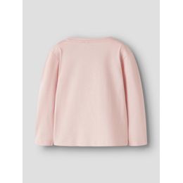 name it M&auml;dchen Langarmshirt "NMFVEEN LS NREG TOP", rosa, Gr. 116, bedruckt, Jersey, Obermaterial: 100% Baumwolle, Shirts, Baumwolle, regular fit