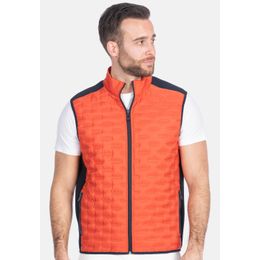 NEW CANADIAN Herren Steppweste "HYBRID-ULTRASONIC", orange, Gr. S, 100% Polyester, Westen, mit elastischem Strickeinsatz