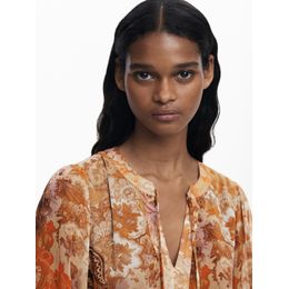 Desigual Kleid Damen Gr&ouml;&szlig;e 36 braun / hellorange / dunkelorange / offwhite Sommerkleid
