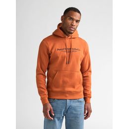 PETROL INDUSTRIES Raglan-Hoodie mit Print cedarwood in Orange | Gr.: M
