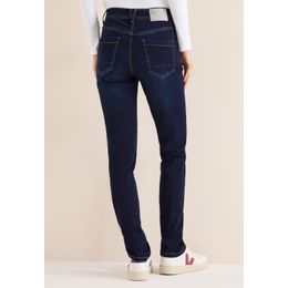 Cecil Damen Slim-fit-Jeansdunkelblau wash, Gr. 28, unifarben, Jeans, 78% Baumwolle, 20% Polyester, 2% Elasthan, Jeans, Middle Waist