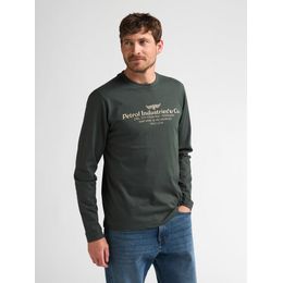 PETROL INDUSTRIES Langarmshirt mit Printprint millwall in Gr&uuml;n | Gr.: XXXL