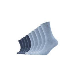 Camano M&auml;dchen Socken "9er Pack", Gr. 43, blau, 70% Baumwolle, 20% Polyamid, 7% Polyester, 3% Elasthan, uni, Socken