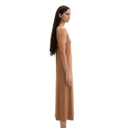 Marc O'Polo MARC O'POLO Damen Jerseykleid "aus LENZING ECOVERO "burnt braun, Gr. M, unifarben, Obermaterial: 94% Viskose, 6% Elasthan, Kleider