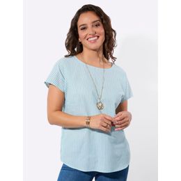 Casual Looks Damen Schlupfbluseozean, wei&szlig;, gestreift, Gr. 40, gemustert, gestreift, mehrfarbig, 100% Baumwolle, Blusen