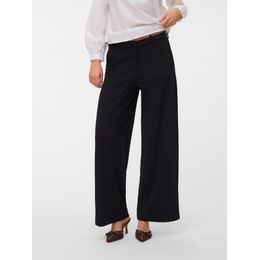 V&eacute;ro Moda VERO MODA Damen Anzughose "VMZAMIRA MW WIDE PANT NOOS", schwarz, Gr. L, unifarben, Web, Obermaterial: 95% Polyester, 5% Elasthan, Hosen, Materialmix,