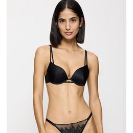 Triumph Damen Push-up-BH "Crazy Stupid Love", Gr. 80, schwarz, Mesh, Spitze, Satin, Obermaterial: 100% Polyamid, BHs, Spitze, Stretch-Satin an den
