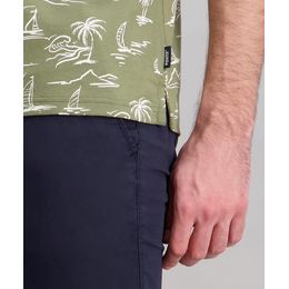 Herren Poloshirt "Polo jersey print maritim", gr&uuml;n, Gr. M, Pioneer Authentic Jeans, bedruckt, Jersey, Obermaterial: 100% Baumwolle, Shirts, mit