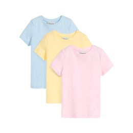 bonprix M&auml;dchen T-Shirt, bunt, Gr. 92, Obermaterial: 100% Baumwolle, Shirts, mit Rundhalsausschnitt, Kurzarm-Design, gerader Schnitt, im 3er Pack