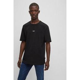 BOSS Orange Herren T-Shirt "TChup Relaxed Fit", schwarz, Gr. XL, unifarben, Single Jersey, Obermaterial: 96% Baumwolle, 4% Elasthan, Shirts,