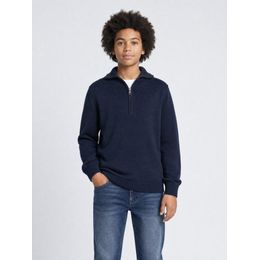 PETROL INDUSTRIES Strickpullover mit Rei&szlig;verschluss ironshore in Blau | Gr.: 176