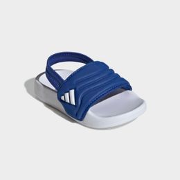 M&auml;dchen Badesandale "ADILETTE ESTRAP 2.0 BADESCHLAPPEN F&Uuml;R BABYS UND KLEINKINDER", adidas Sportswear, Gr. 27, blau, Synthetik, Textil, Schuhe,