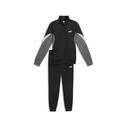Puma Herren Jogginganzug "Essentials Block Trainingsanzug Herren", schwarz, Gr. XL, Obermaterial: 100% Polyester. Taschenfutter: 100% Polyester.