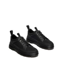 Dr. Martens Herren Schn&uuml;rschuh "Reeder", Gr. 43, schwarz, Leder, Textil, Schuhe, Blockabsatz, Halbschuh mit zwei Anziehlaschen