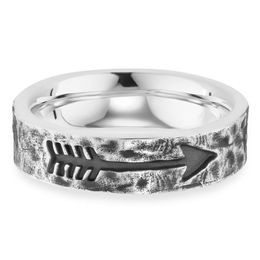 CAI CA&Iuml; Herren Fingerring "925/- Sterling Silber rhodiniert matt Pfeil", 064 (20,4), Silber 925 (Sterlingsilber), silber, Silber 925 (Sterlingsilber),