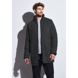 Street One MEN Herren Kurzmantel, grau, Gr. S, unifarben, Stoff, Obermaterial: 75% Polyester, 25% Wolle. Futter: 100% Polyester, M&auml;ntel, mit