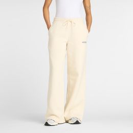 New Balance Damen Jogginghose, beige, Gr. XL, Obermaterial: 60% Baumwolle, 40% Polyester, Hosen, f&uuml;r Erwachsene, aus Baumwolle und Polyester, in den