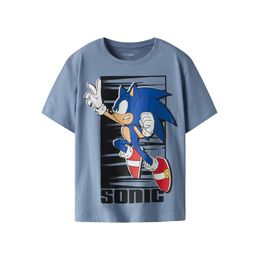 TWO SOON Shirt 'Sonic' boy size 134/140 Gentian / Dusty blue / Red / Black