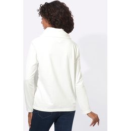 Casual Looks Damen Sweatshirt, wei&szlig;, Gr. 36, unifarben, 50% Baumwolle, 50% Polyester, Sweatshirts
