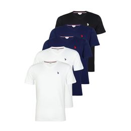U.S. Polo Assn. Shirt male size L Dark blue / Light red / Black / White