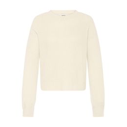 oxmo Damen Strickfleece-Pullover "Strickpullover OXKimni", wei&szlig;, Gr. M, Obermaterial: 50% Polyacryl PAN. 50% Polyester PES., Pullover