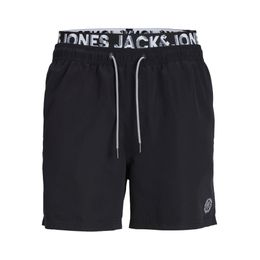 Jack & Jones Jack & Jones Badeshorts 'JPSTFiji' Herren Gr&ouml;&szlig;e S schwarz / wei&szlig;
