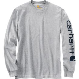 Carhartt Herren T-Shirt "Long Sleeve", grau, Gr. S, Obermaterial: 90% Baumwolle CO. 10% Polyester PES., Shirts