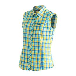 Maier Sports Damen Funktionsbluse "Paloma", gelb, Gr. 44, 85% Polyester, 15% Viskose, Blusen, &auml;rmellose Damen Bluse, sommerliches Blusen-Shirt,